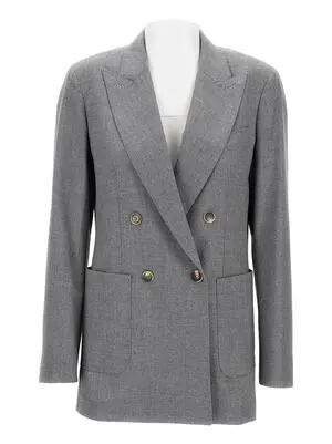 Max Mara Harald Wool-Blend Blazer Grey