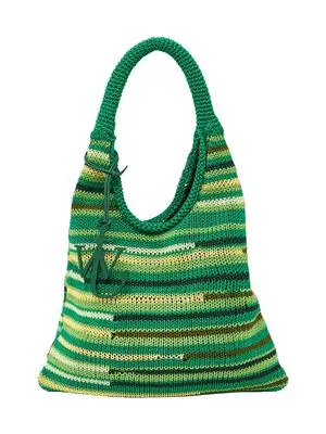 JW Anderson Knitted Hobo Bag Green