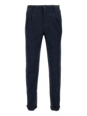 Incotex Tailored Wool Blend Trousers - Blue
