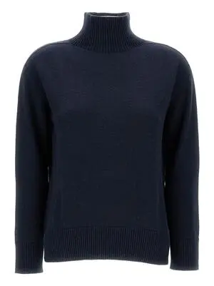 Max Mara Turtleneck Cashmere Pullover - Blue