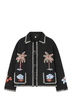 Alanui Embroidered Jacket - Black