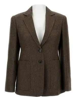 Max Mara Wool Blend Blazer - Brown