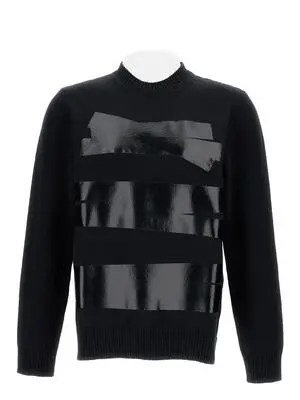 MAISON MARGIELA Crewneck Wool-blend Sweater - Black