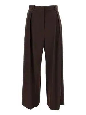 Loewe Pleated Long Trousers - Brown