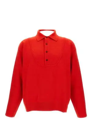 Jacquemus Jacquemus 'la Maille Vareuse Pallone' Polo Red