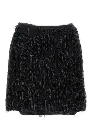 Remain Birger Christensen Sequin Mini Skirt - Black