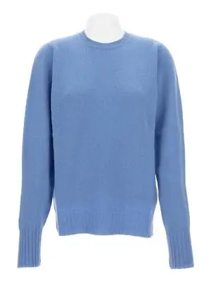 DRUMOHR Crewneck Wool Blend Sweater - Sky Blue
