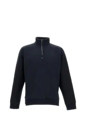 Fendi Zip-up Cotton Sweatshirt - Black