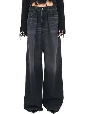 HAIKURE Candy Tencel Wide Leg Jeans - Black