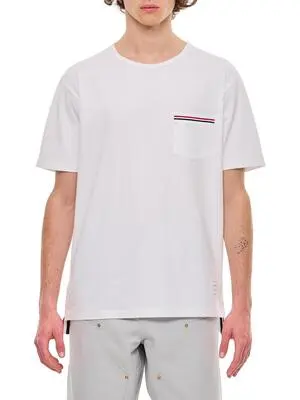 Thom Browne T-shirt With Pocket - White