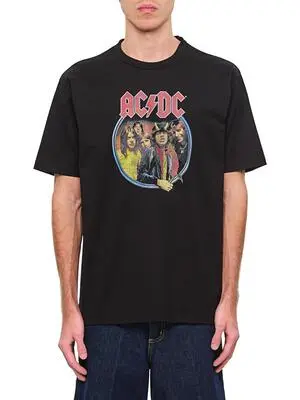 Junya Watanabe Ac/dc Print T-shirt - Black