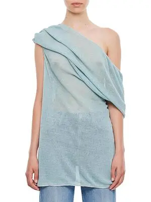 VITELLI Vitelli Membrane Linen Draped Top