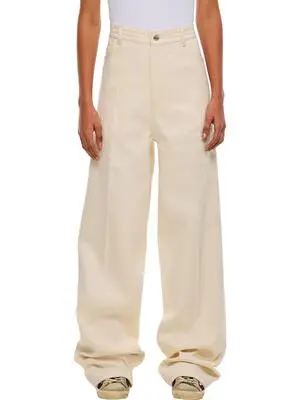 SETCHU Denim Wide-leg Pants - White