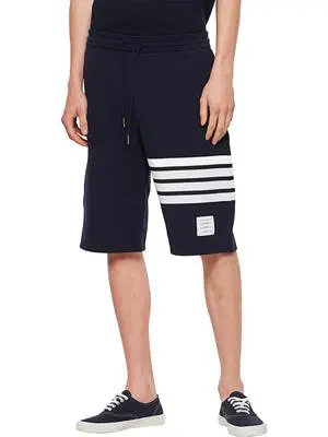 Thom Browne Sweatshorts With 4-bar Stripe - Blue