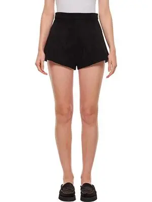 Max Mara Cedro Suede Shorts - Black