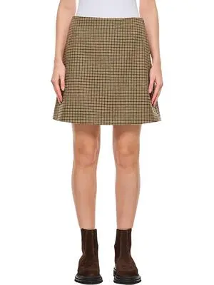 Moncler A-line Mini Skirt - Brown