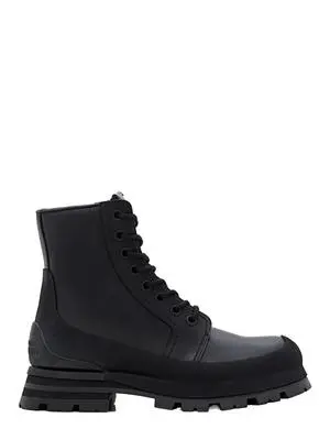 ALEXANDER MCQUEEN Leather Lace-Up Boots