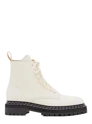 Proenza Schouler Leather Combat Boots - White