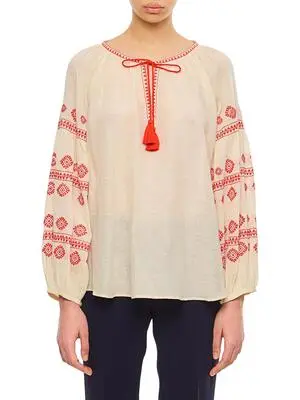 BENARAS BY CITRUS Floral Embroidered Blouse