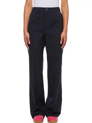 Moncler High-waisted Trousers - Blue