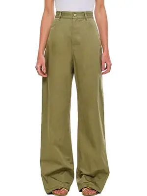 Loewe High-waisted Trousers - Green