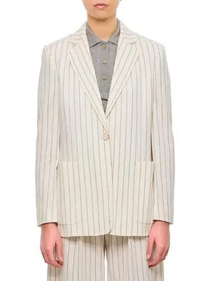 Max Mara Jady Striped Blazer - White