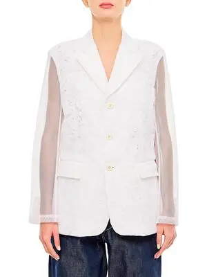 COMME DES GARÇONS Tulle Microflower Blazer