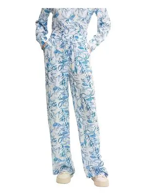 Melissa Odabash Leaf-print Trousers - Blue
