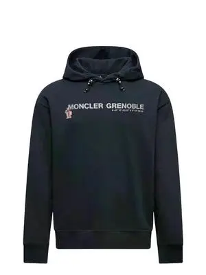 Moncler Logo-embroidered Hoodie - Blue