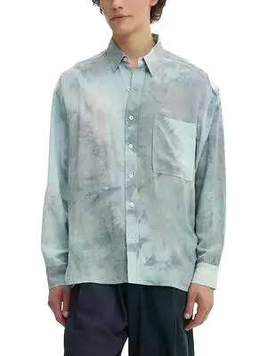 IRO PARIS Tie-dye Patch-pocket Shirt - Blue
