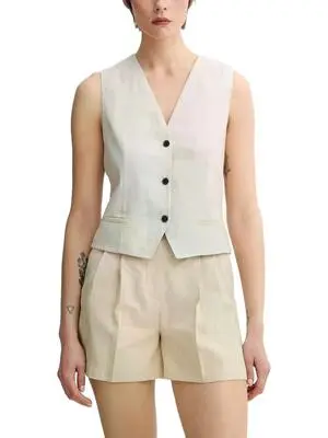Marc O'polo Button-fastening Sleeveless Vest - Neutrals