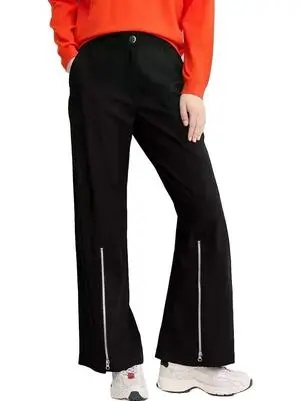 Sisley Zip-detail Trousers - Black