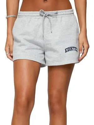 EDIKTED Off Duty Sweat Shorts - Gray Melange