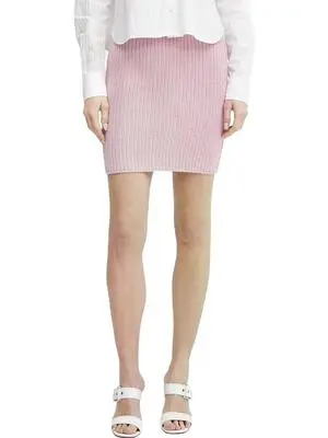 Luisa Spagnoli Ribbed Knit Skirt - Pink
