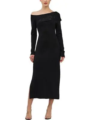KAY UNGER Imani Tea Length Dress - Black