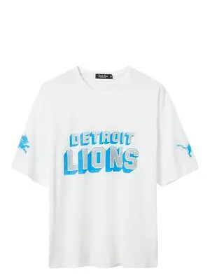 Junk Food Clothing Nfl Detroit Lions Halfback Jersey Tee - Vintage White