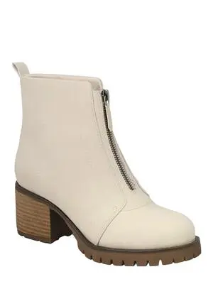 Mia Fabiola Front Zip Ankle Boots - Seashell