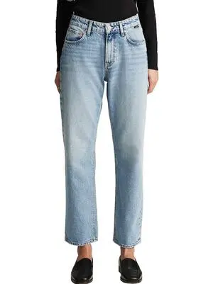 MAVI Savannah High Waist Straight-leg Jeans - Light Brushed Classic Denim