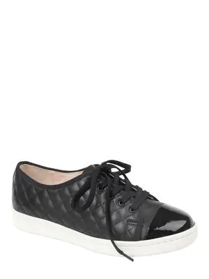 PAUL MAYER ATTITUDES Samba Cap Toe Sneaker Black/black Patent