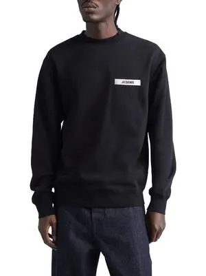 Jacquemus Le Sweatshirt Gros Grain - Black