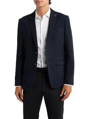 John Varvatos Varick Slim Fit Knit Sport Coat - Navy