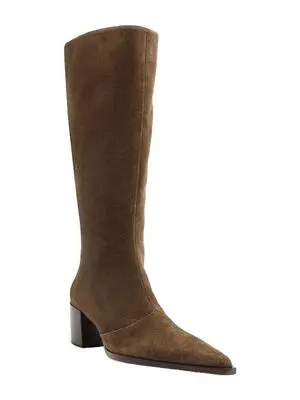 Schutz Raffaela Up Mid Boot - Pecan Brown