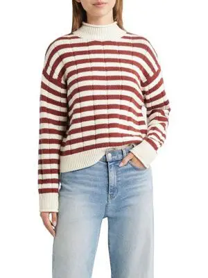 RAILS Corrine Stripe Mock Neck Sweater