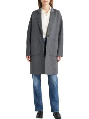Rails Everest Brushed Wool Blend Coat - Charcoal