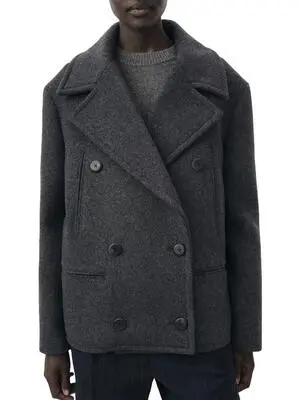 MANGO Selection Wool Blend Pea Coat