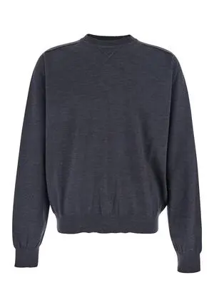 Jacquemus Crew Neck Merino Wool Sweater - Grey