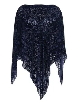 Etro Velvet Cape - Blue