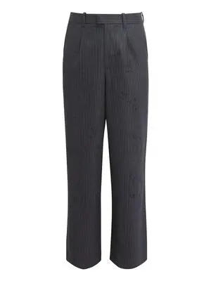 DOMREBEL Wool-Blend Pinstripe Wide-Leg Trousers
