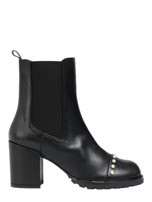 STUART WEITZMAN Leather Chelsea Boots - Black