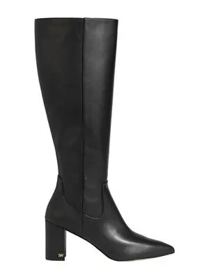 STUART WEITZMAN Renegade 75 Leather Knee Boots - Black